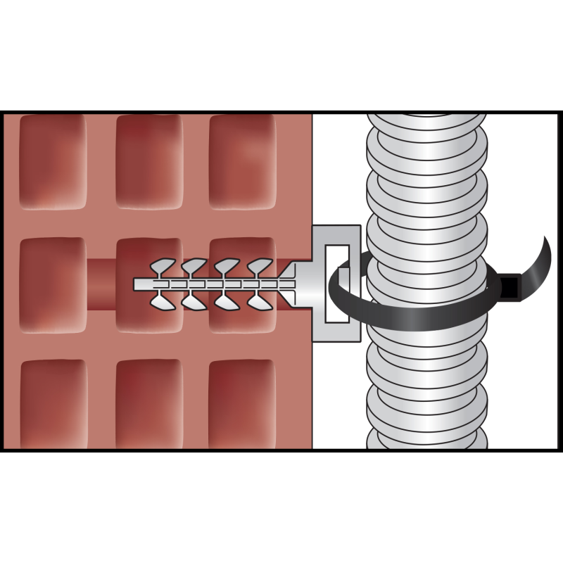 Fastest installation of cable ties for cables and conduits