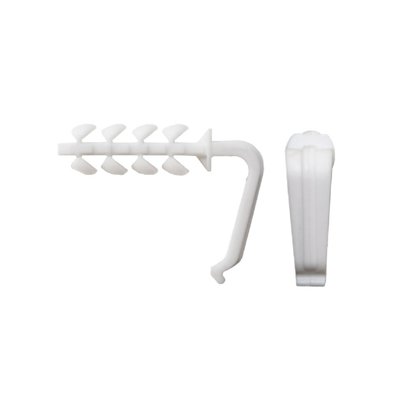 Plastic clip single for flat calbes