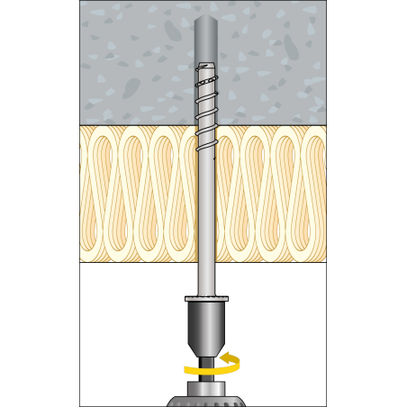 ETA-approved concrete screw BTS6 E long | conection thread