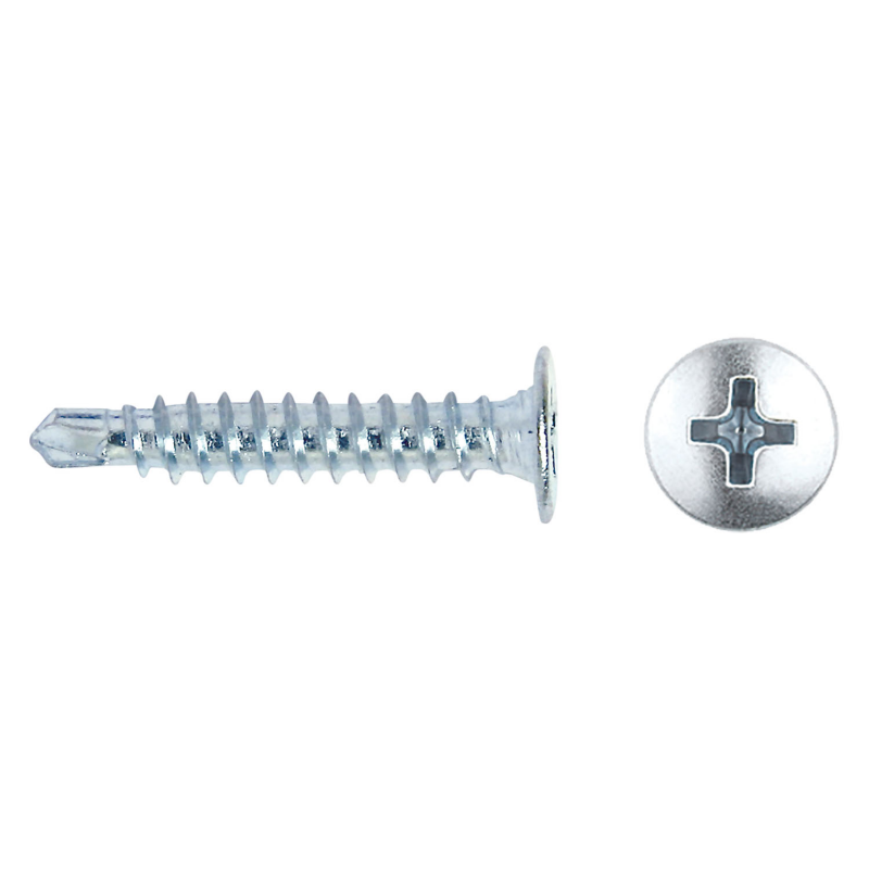 Self-drilling screw extra-flat head CET