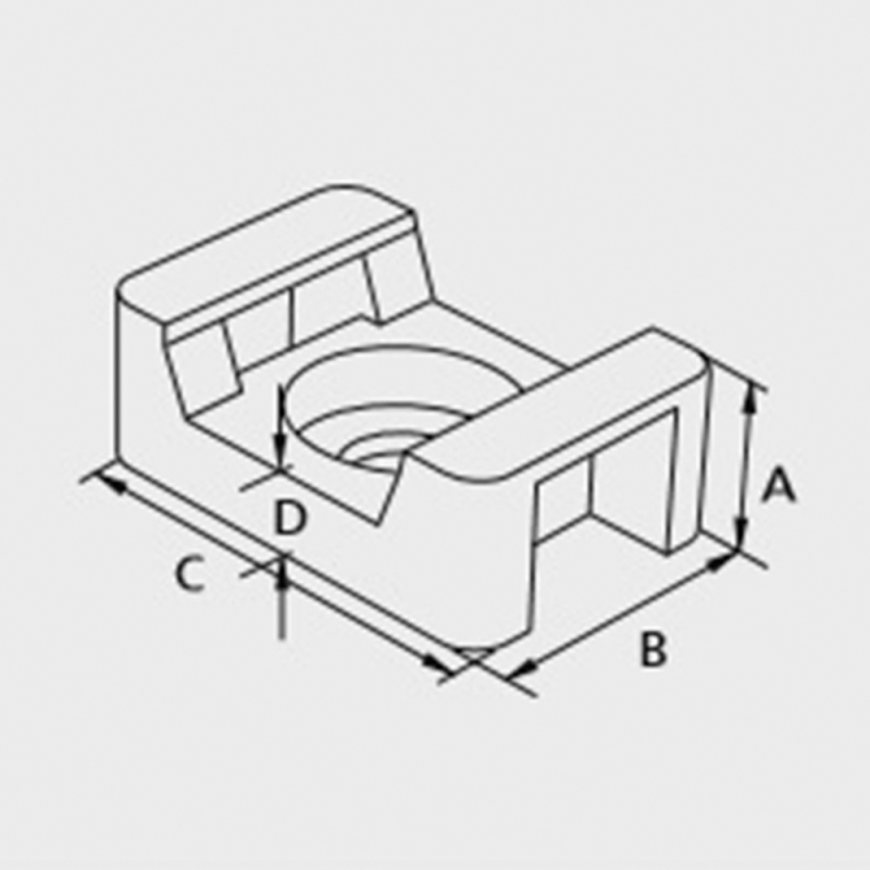 Plastic bag screw-on square base