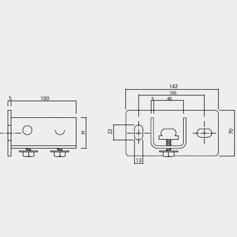 Strut profile wall bracket