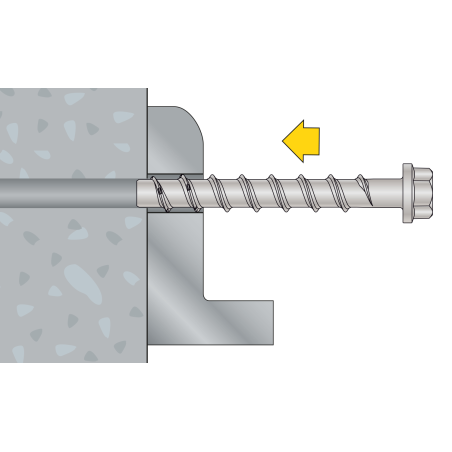 Concrete screw anchors with countersunk head BTS TX