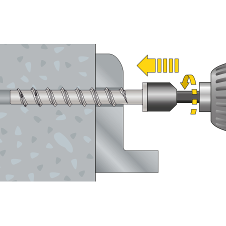 Concrete screw anchors with countersunk head BTS TX