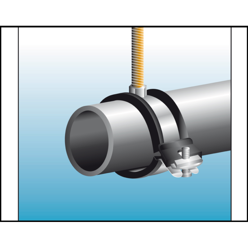 Quick EPDM rubber lined pipe clamp - metal clamp