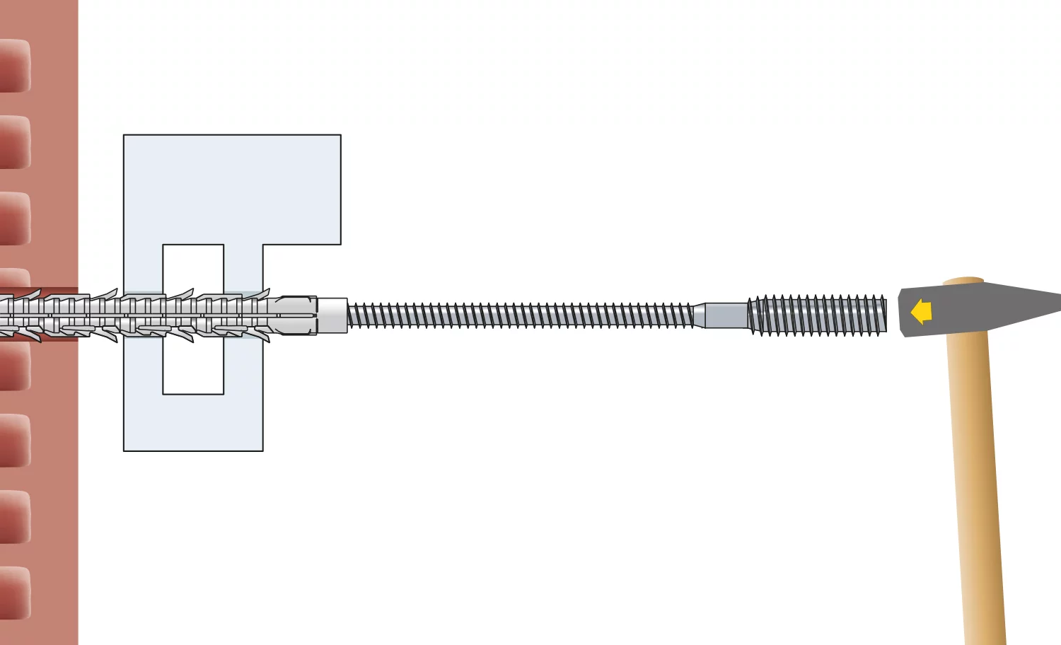 Window-fixing set FB | Solution for bricks with large chambers