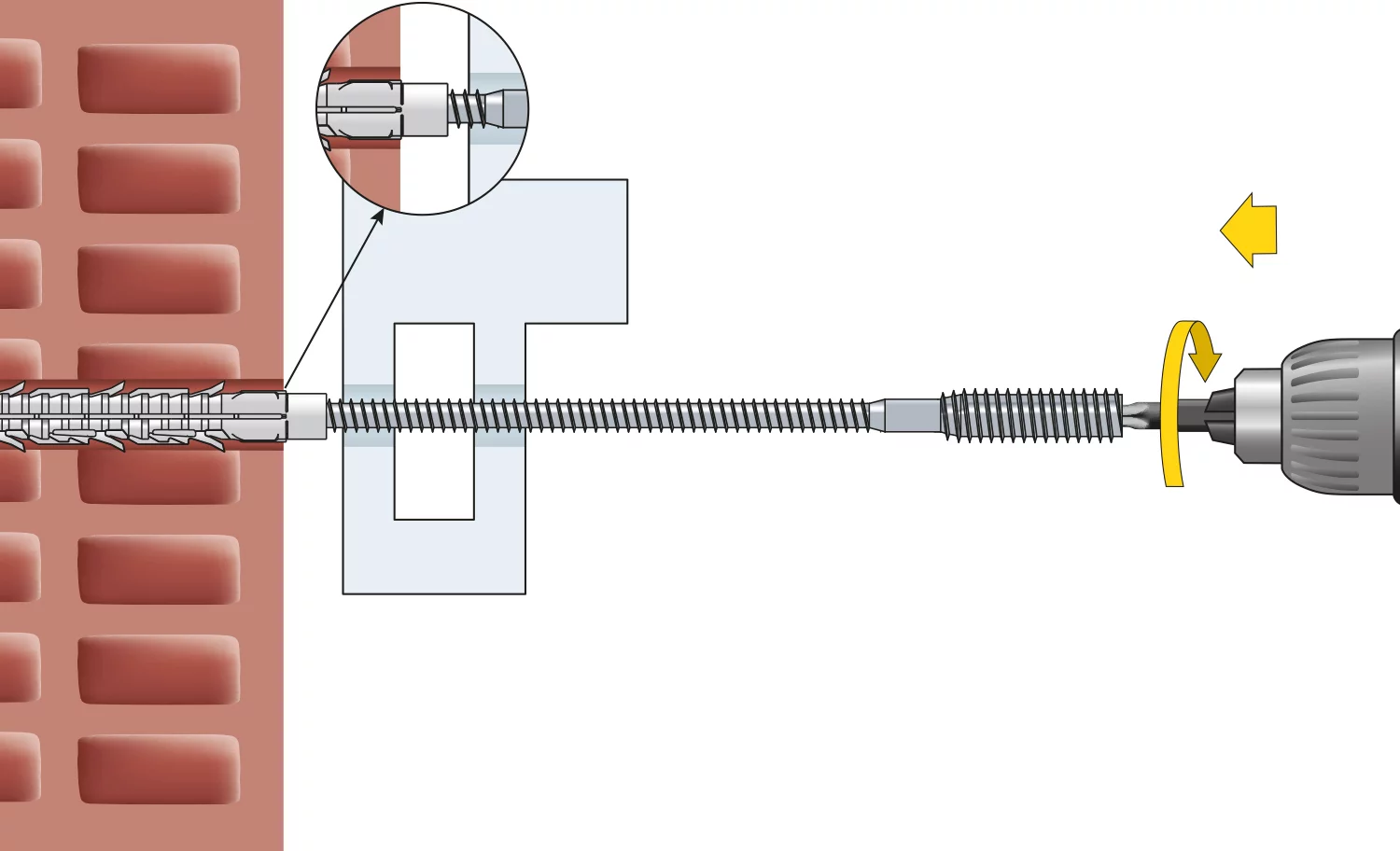 Window-fixing set FB | Solution for bricks with large chambers